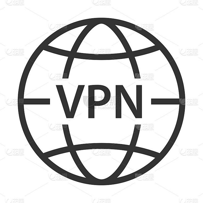 VPN矢量图标。虚拟专用网络标志。互联网安全连接概念。保护机密信息。VPN符号的网站，应用程序，ui
