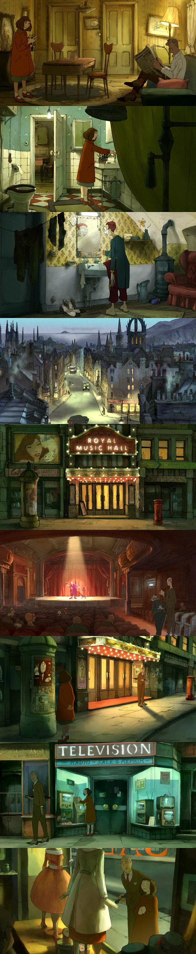 【魔术师 L'illusionniste (2010)】14 西维亚·乔迈 Sylvain Chomet #电影# #电影截图# #电影海报 ...