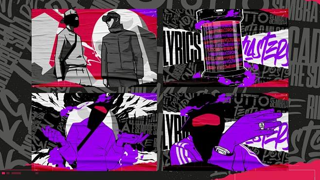 visual pitch proposals for the rap event red bull 64 bars-花瓣网