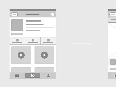 iPhone app wireframes-花瓣网