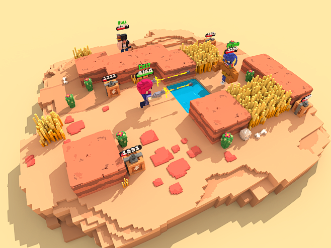Brawl Stars brawl stars 3d design gamedesign 8bits retro voxelart pixel ...