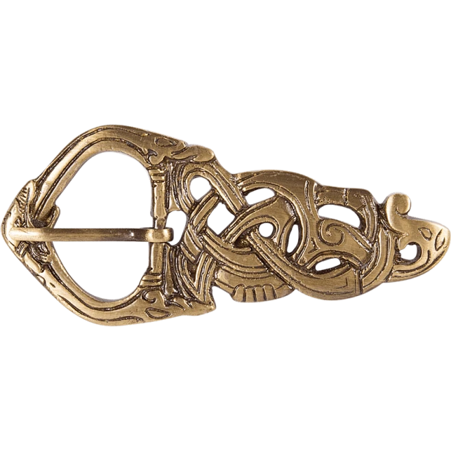 Brass Viking Belt Buckle - HW-701138 - LARP Distribution-花瓣网