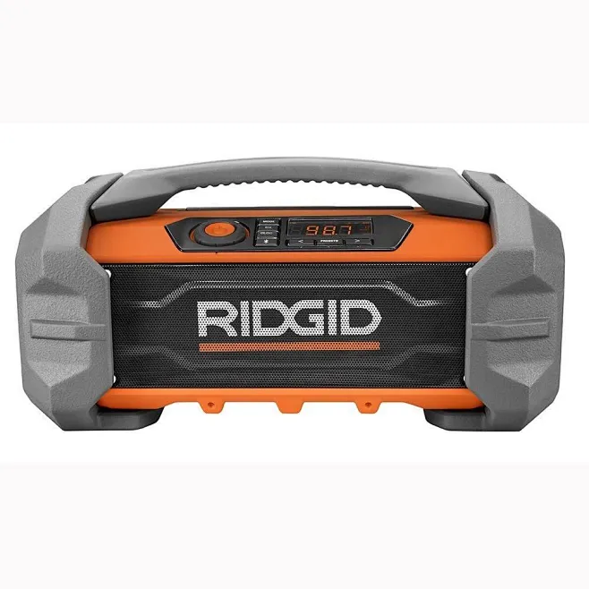 RIDGID Jobsite Radio Bluetooth Wireless Speaker Charger Aux USB Pair ...