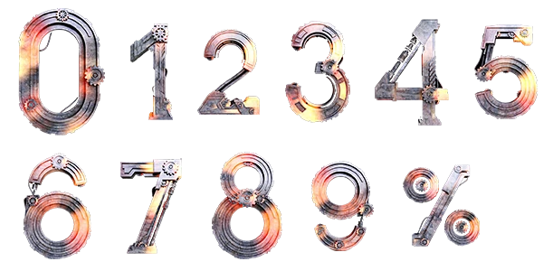 数字-创意-设计-0123456789-%-机械-重工业-齿轮-火焰-燃烧-png-花瓣网
