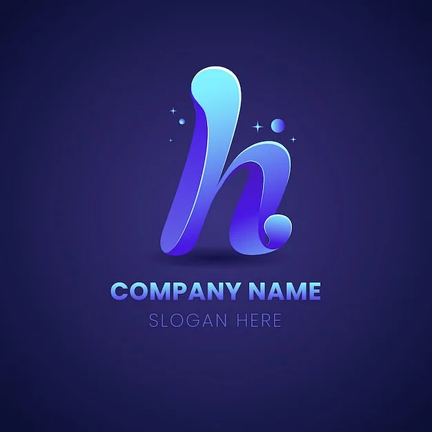 (源站可下源文件)渐变 h 标志模板/Gradient h logo template-花瓣网