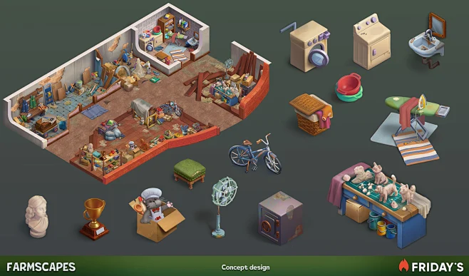 2D cartoon concept art concept design Digital Art Game Art game design ...