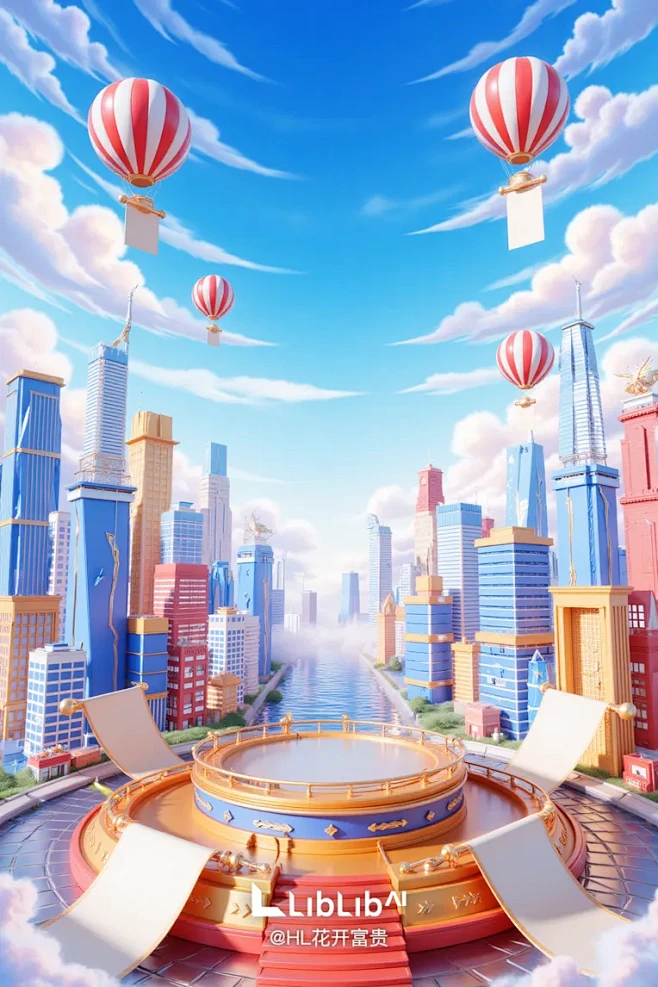 迈克_电商商业大型KV大促展台渲染场景海报-LoRA-迈克的AiGC世界-LiblibAI-花瓣网