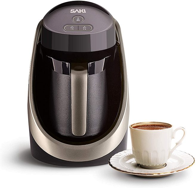 Amazon.com：SAKI 土耳其咖啡机，120V，1 到 4 杯冲煮容量，100% 不含 BPA，Ember 功能，适合完美的土耳其 ...