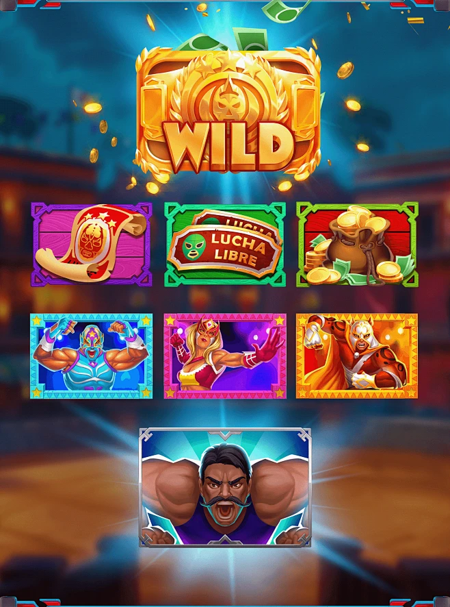 lucha libre Game Art mobile game casino slot slot game game design ...