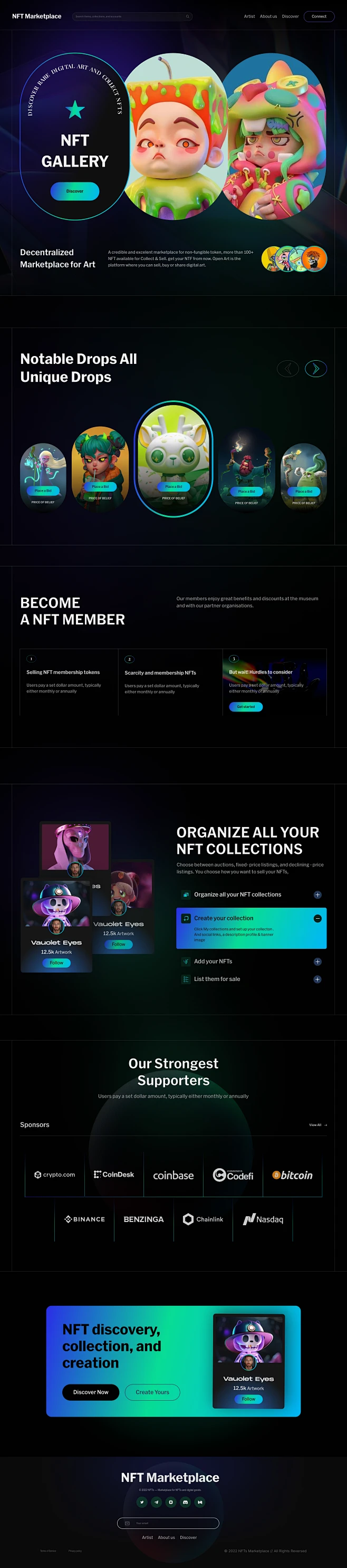 NFT Landing Page on Behance-花瓣网