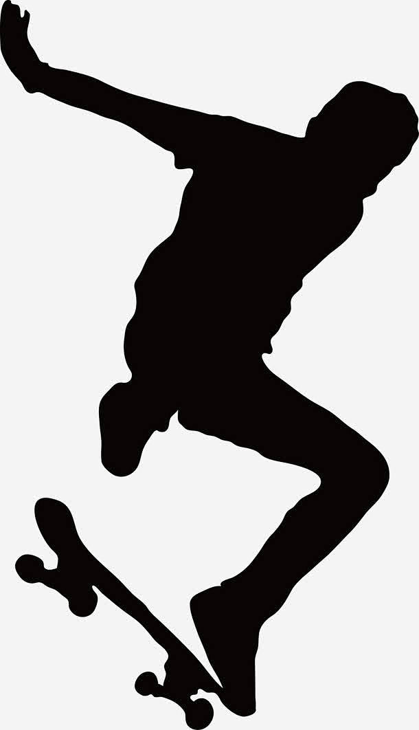 轮滑活力剪影_新图网 https://ixintu.com 轮滑剪影 活力 青春 少年