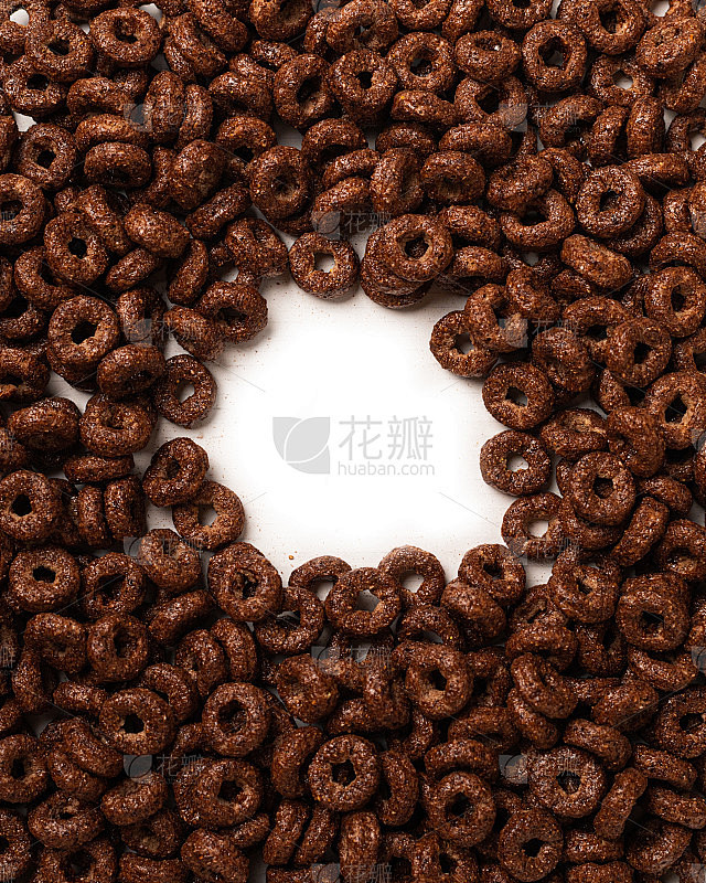 巧克力戒指早餐背景与文本的地方