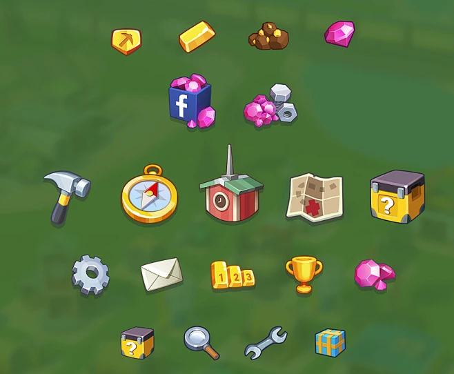 HUD Icons|UI animation for Planet Gold Rush-花瓣网