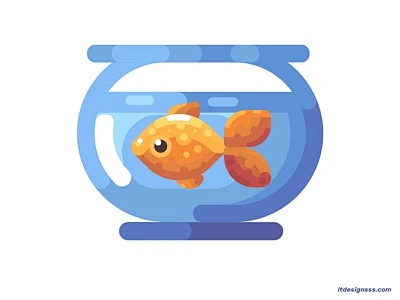 Golden Fish colorful vector illustrator illustrations details mark icon ...