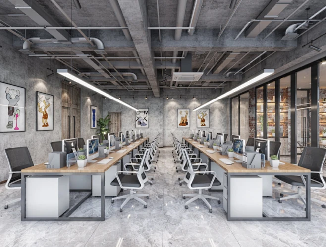 工业风办公室设计-9-花瓣网
