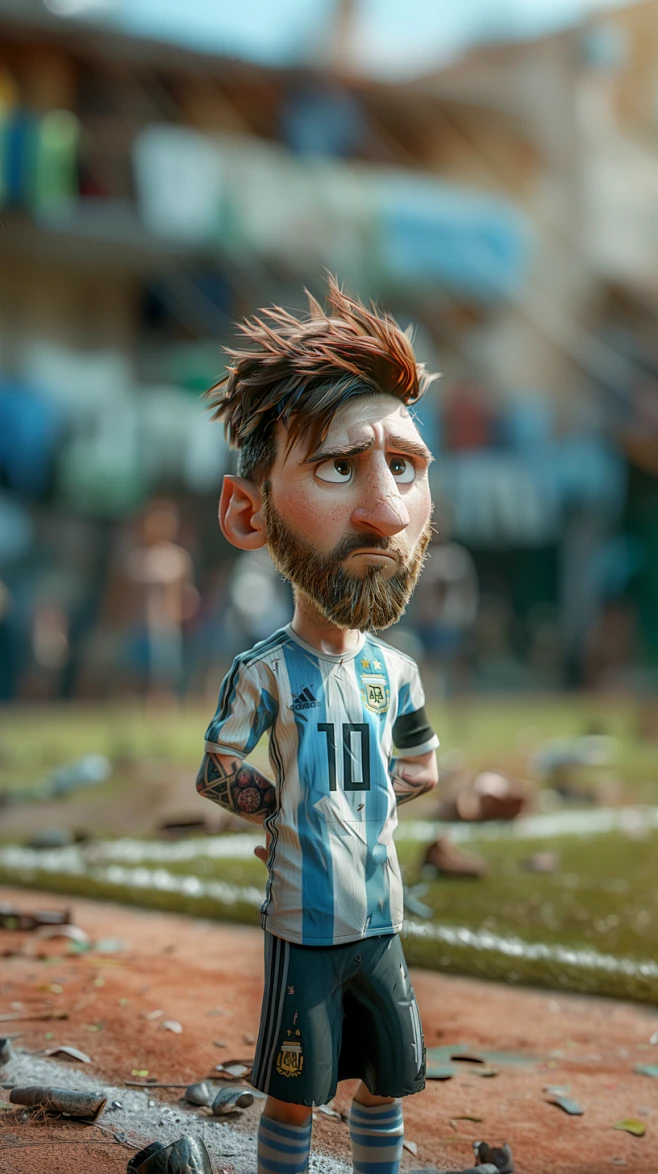 caibo2023_Argentina_football_legends_Messi_Cartoon_3d_character ...