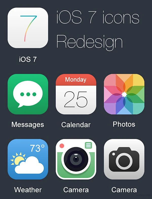 IOS7图标重新设计Flat reDesign icons-花瓣网