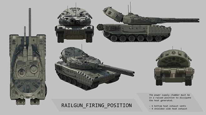 Railgun Tank Concept-花瓣网