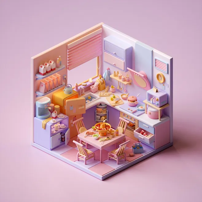 近期C4D零基础课程小房间案例优秀作业-C4D蜂巢计划 (8)-花瓣网