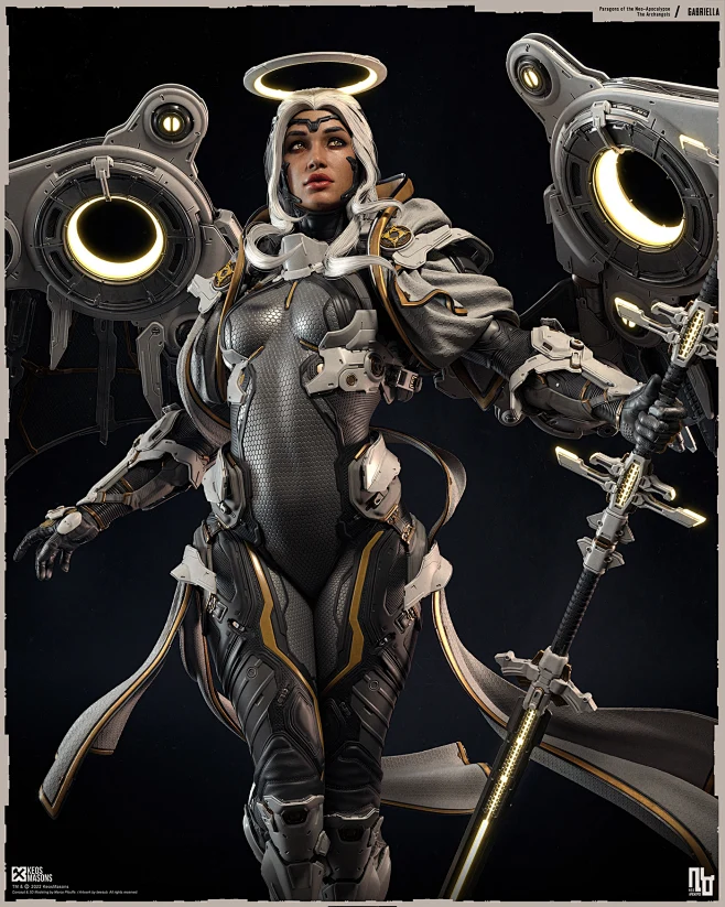 angel Armor Character design knight nasa Scifi soldier Space -花瓣网