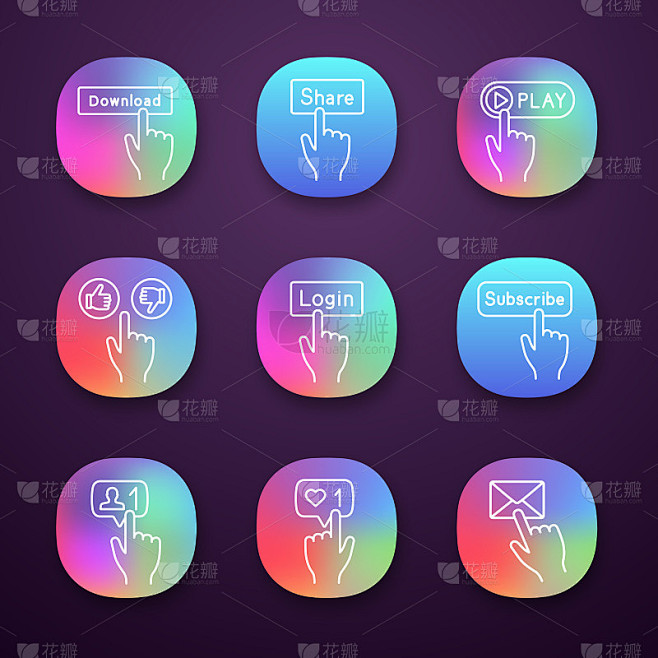 App buttons icons