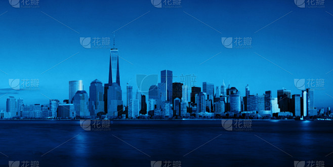 纽约,城市天际线,商务,美国中大西洋地区,滨水,全景,摩天大楼,图像,美国,无人