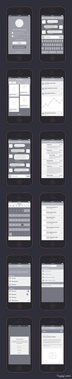 wireframes图片大全-wireframes高清好看的图片--花瓣Maxime（唛愢美）的画板