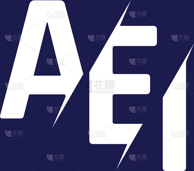 monogram letters initial logo design aei