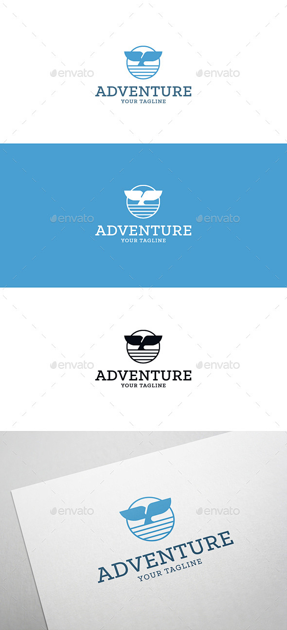 海洋冒险标志——动物标志模板Ocean Adventure Logo - Animals Logo Templates冒险、动物、动物、大 ...