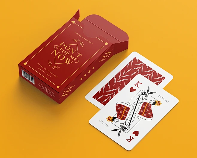 Baralho Freddie Mercury graphic design ILLUSTRATION packing Playing ...