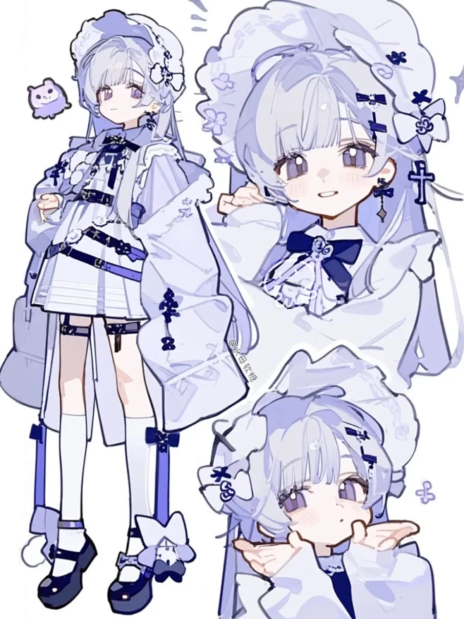 OC灵感｜白紫 - 小红书-花瓣网