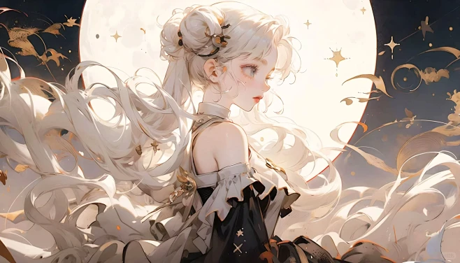 美少女战士电脑壁纸 氛围感 月光少女 花瓣网