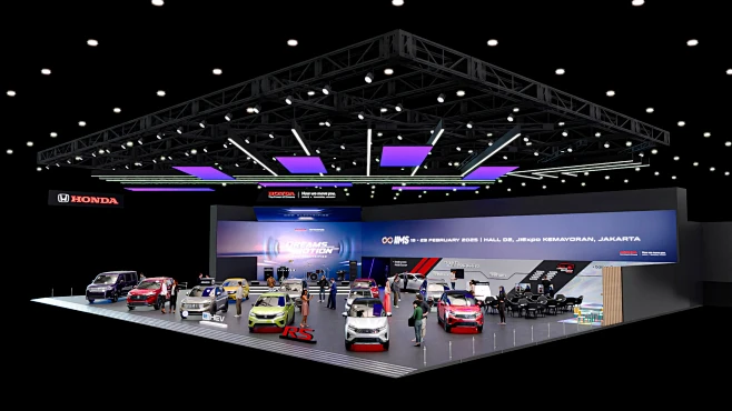 Honda 3d design booth design booth Event Exhibition indonesia ...