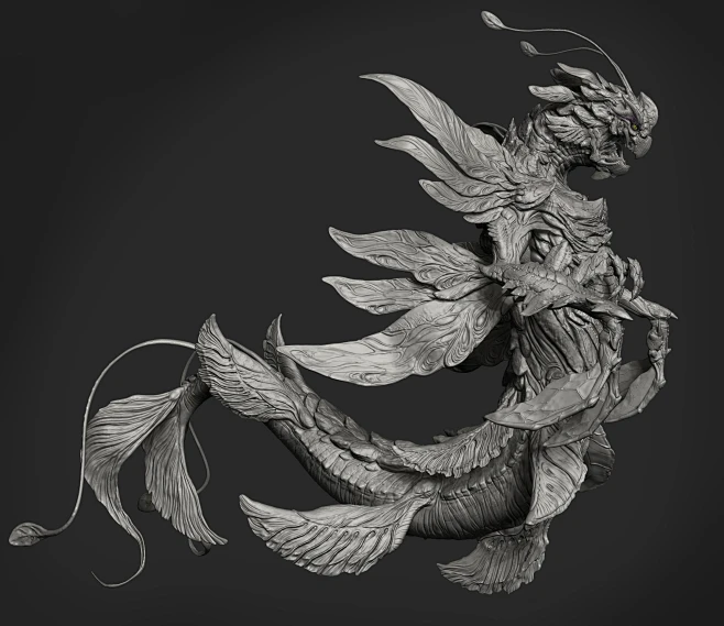 Creature Grey Sculpture-花瓣网