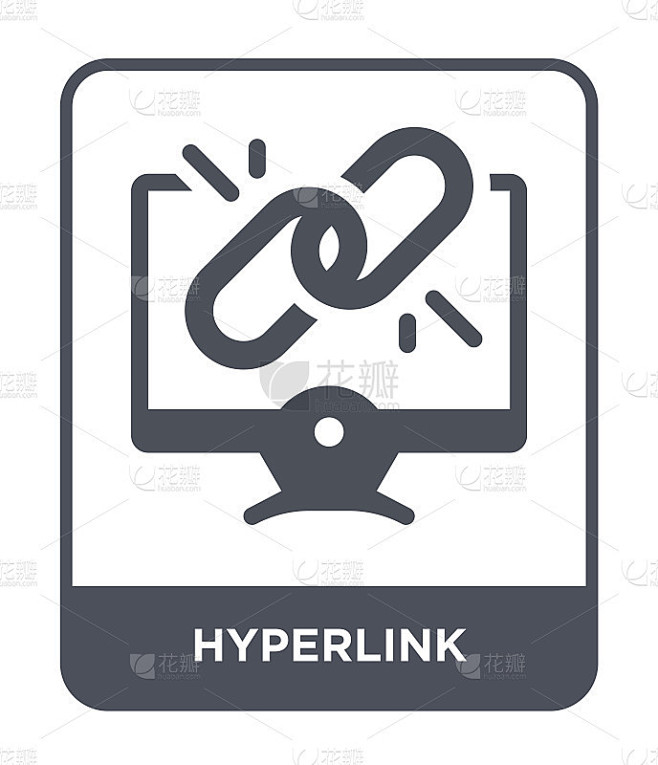 hyperlink icon vector on white background, hyperli