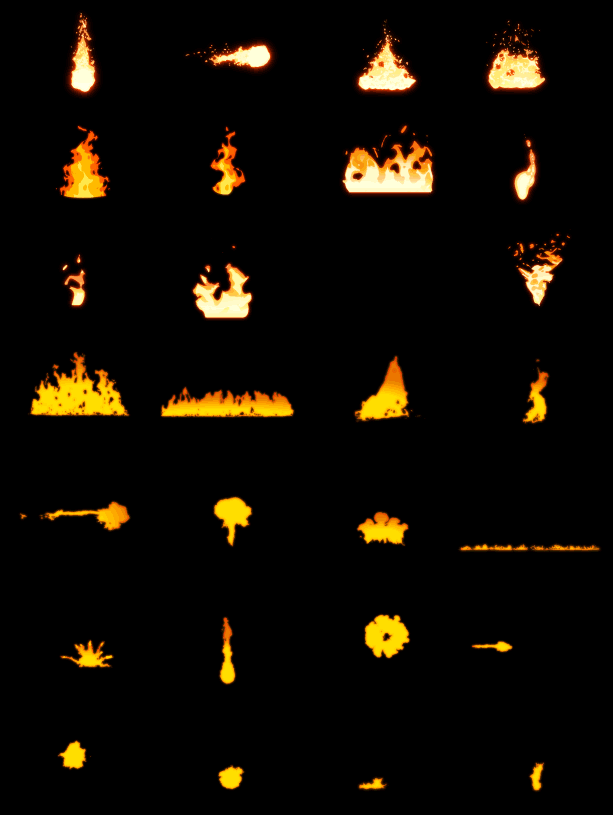 Toon Fire Pack : 28 Videos with Alpha Channel Full HD (1920×1080 ...