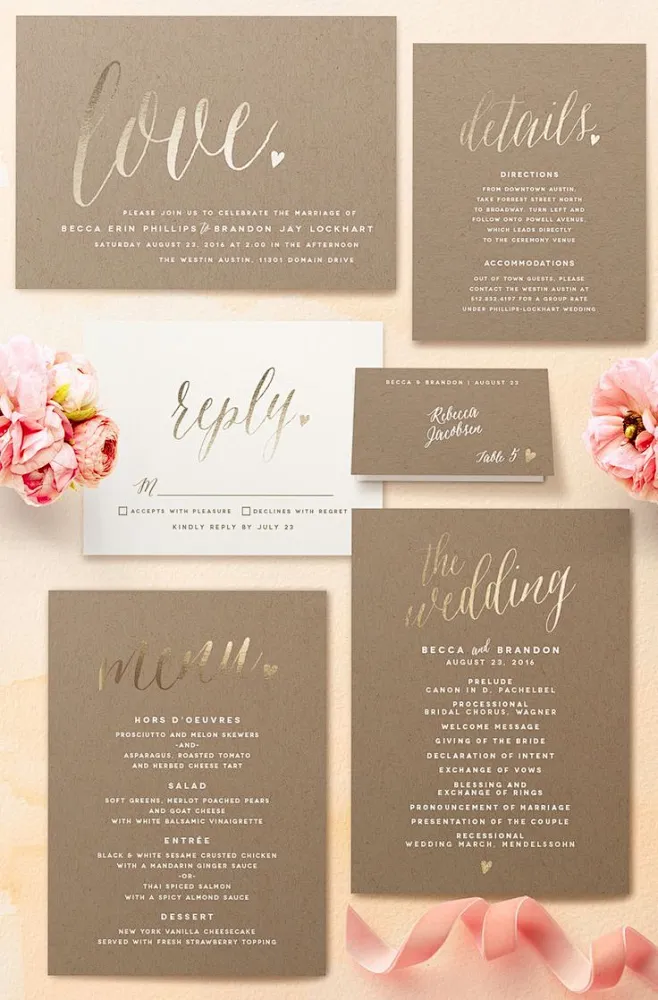 Gorgeous invitation suite | Wedding Ideas 4 | Pinterest-花瓣网