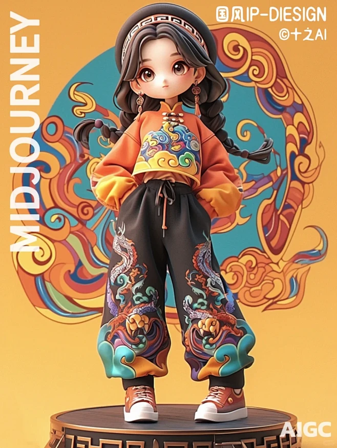 街舞女孩|国风IP设计| AIGC潮玩 | MJ盲盒 - 小红书-花瓣网