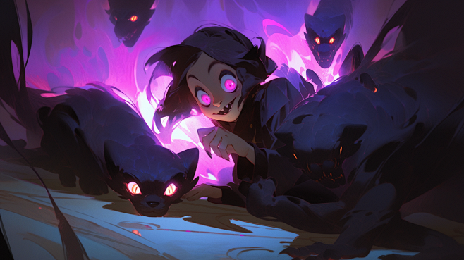 Gadal_portrait_of_black_haired_teenagerglowing_eyesgiant_panda ...