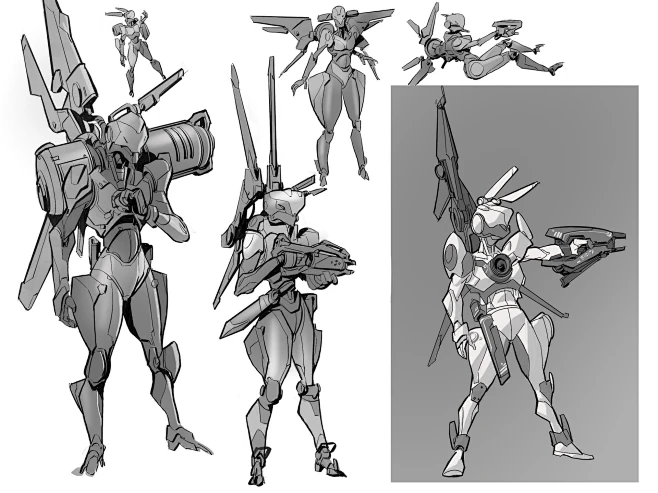 Female mech-花瓣网