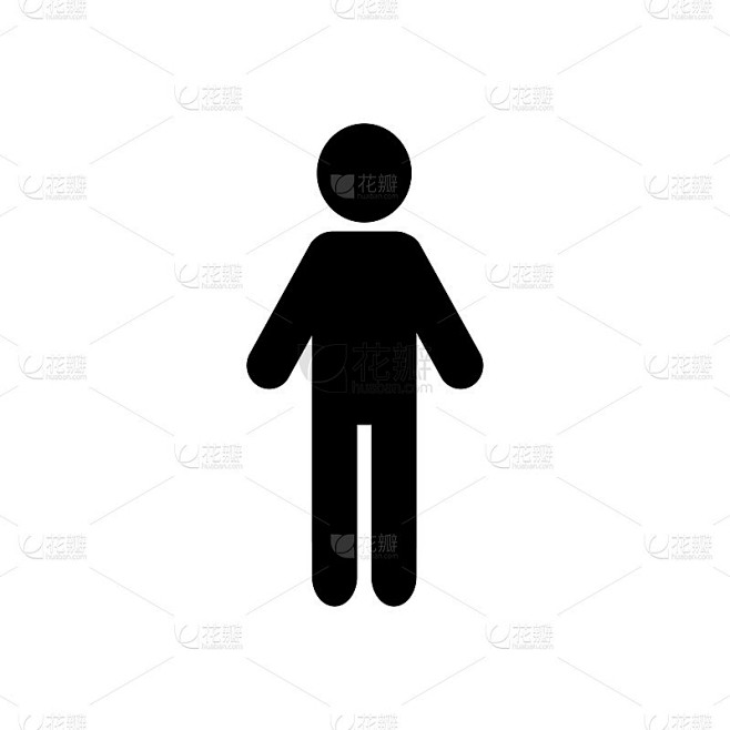 Man vector icon isolated on white background