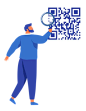 QR Code Scanning App Illustration