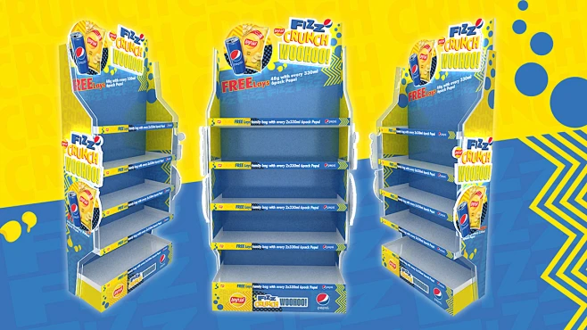 Display exhibition stand fizz instore Lays pepsi pepsico posm Product ...