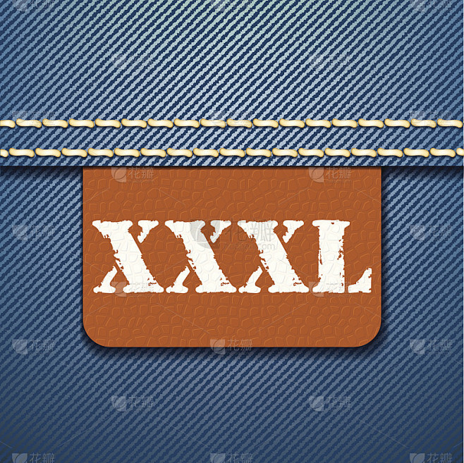 XXXL尺寸服装标签-向量