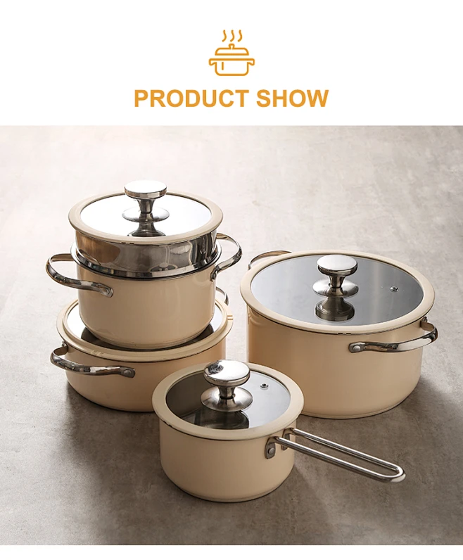 Customizable 1-16pcs Cook Pots And Pans Cookware Sets With Glass Lid ...