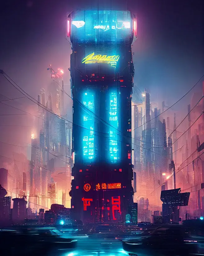 Cyberpunk Tower Jupiter 5 Please check out @retrocyberwave For some of ...