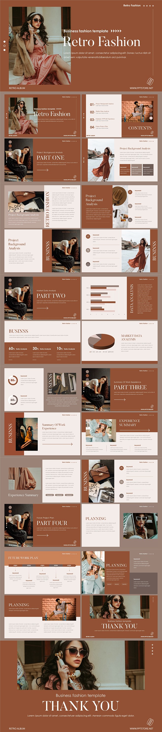 【耀你好看】美拉德欧美杂志风现代商务时尚通用PPT1.【模板设计】20页独立图文设计，欧美杂志风排版，简约时尚 2【字体推荐】：中文：微软雅黑和微软雅黑Light；英文：Butler（标题 ...