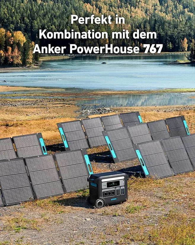 Anker 531 Solar Panel, 200 W Foldable Solar Panel, IP67 Waterproof ...