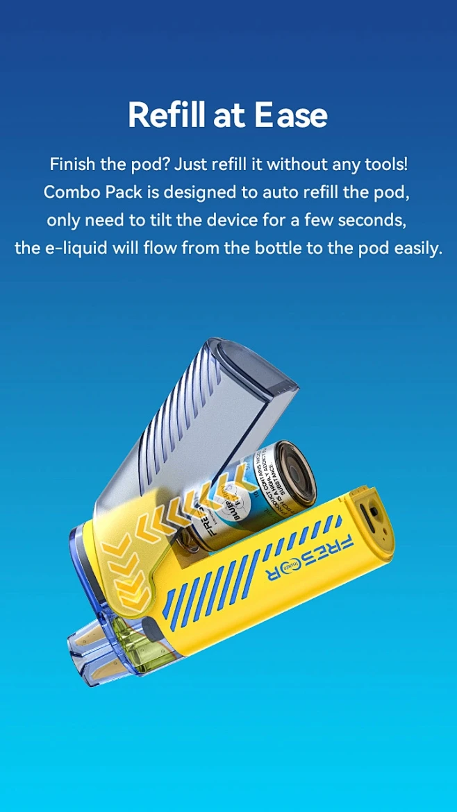 Refill at Ease Finish the pod? Just refill it without any tools! Combo ...