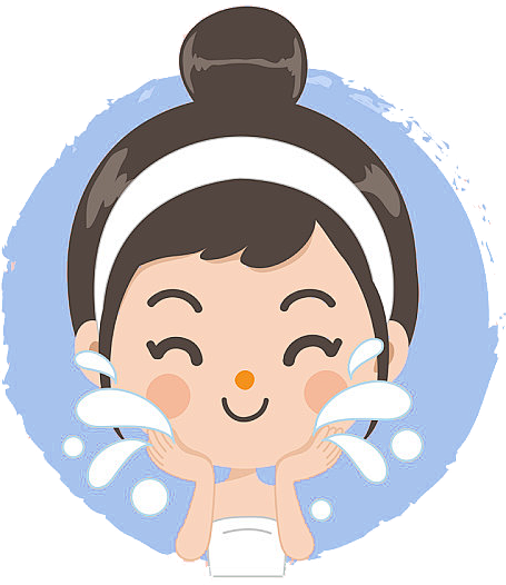 洁面 洗脸 护肤步骤 简笔画 图标 icon